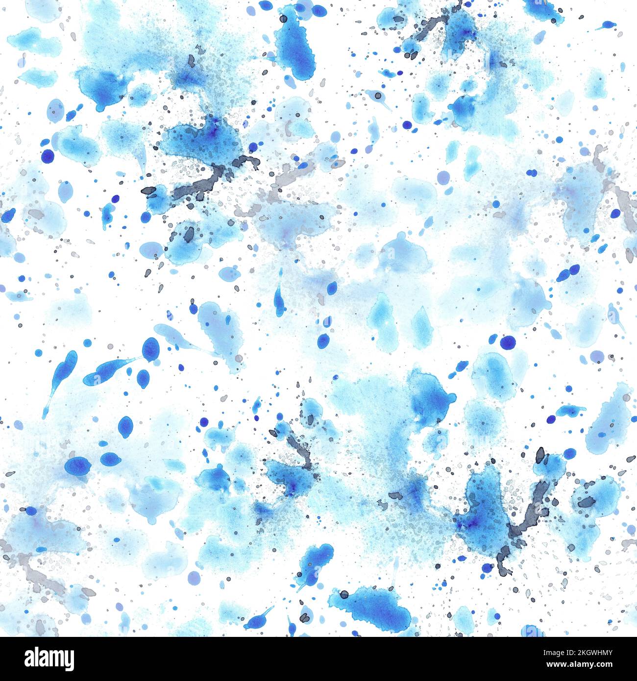 Abstract paint seamless pattern. Hand drawn watercolor background with ...