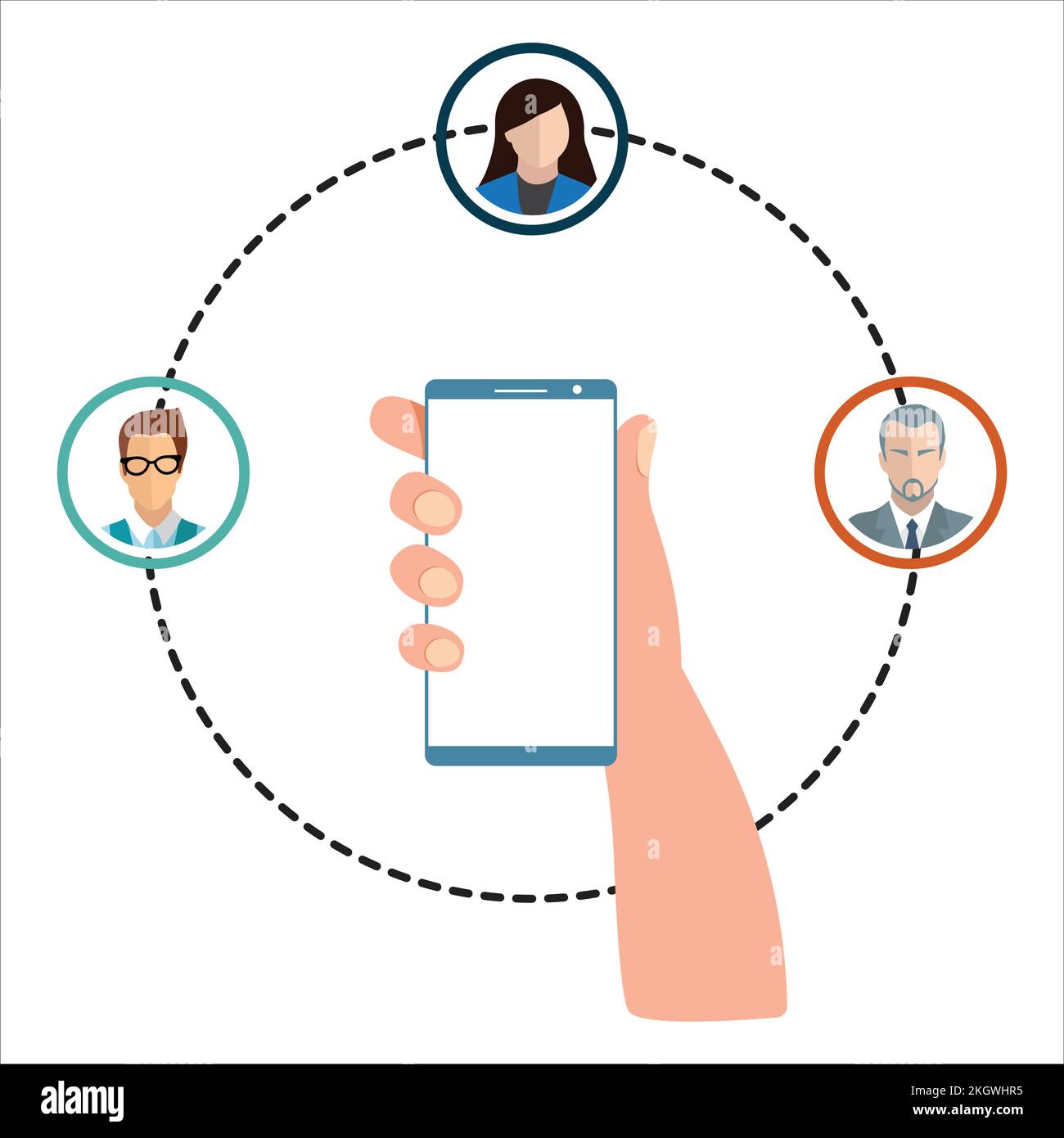 Professional and creative smartphone vector design for social media ...