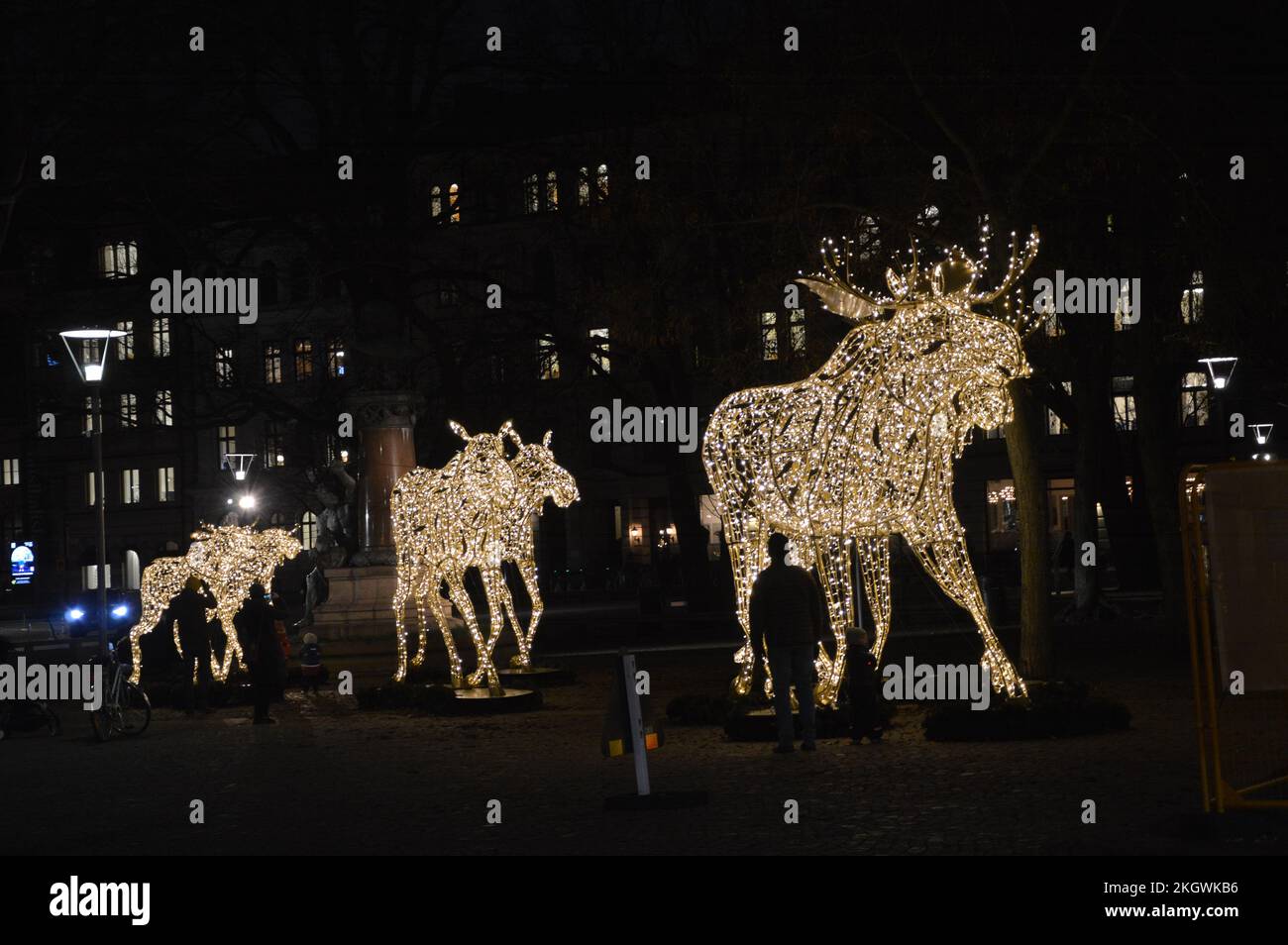 Stockholm, Sweden - November 2022 - Christmas elk lightnings at ...