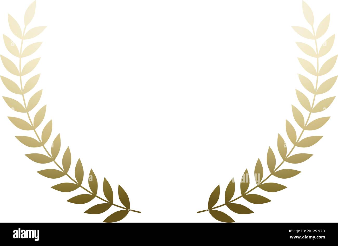 Golden laurel wreath mockup. Victory honor symbol Stock Vector Image & Art - Alamy