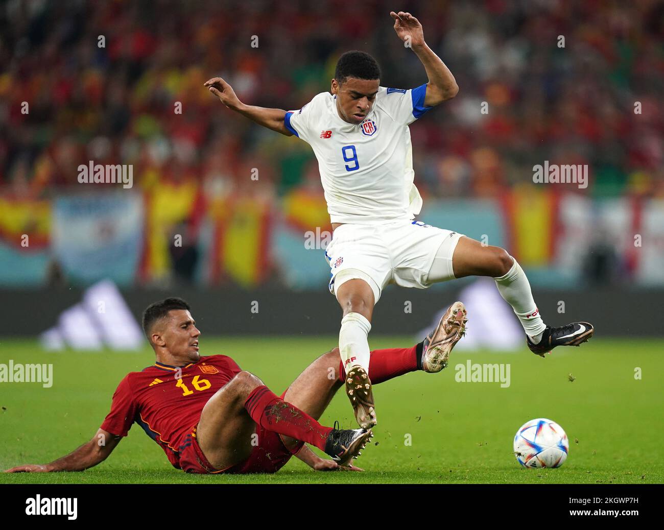 Spain's Rodri challenges Costa Rica's Jewison Bennette during the FIFA ...