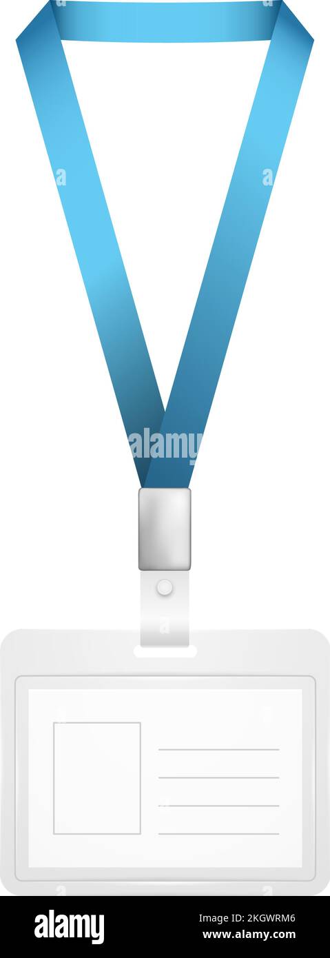 Realistic name tag. Blank id badge mockup Stock Vector Image & Art - Alamy