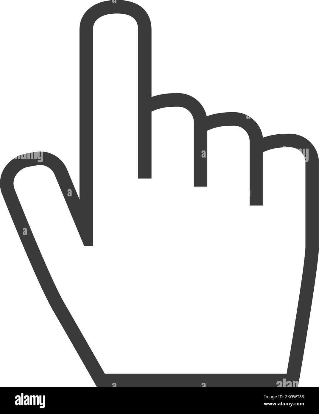 Hand cursor with pointing finger. Forefinger gesture icon Stock Vector Image & Art - Alamy