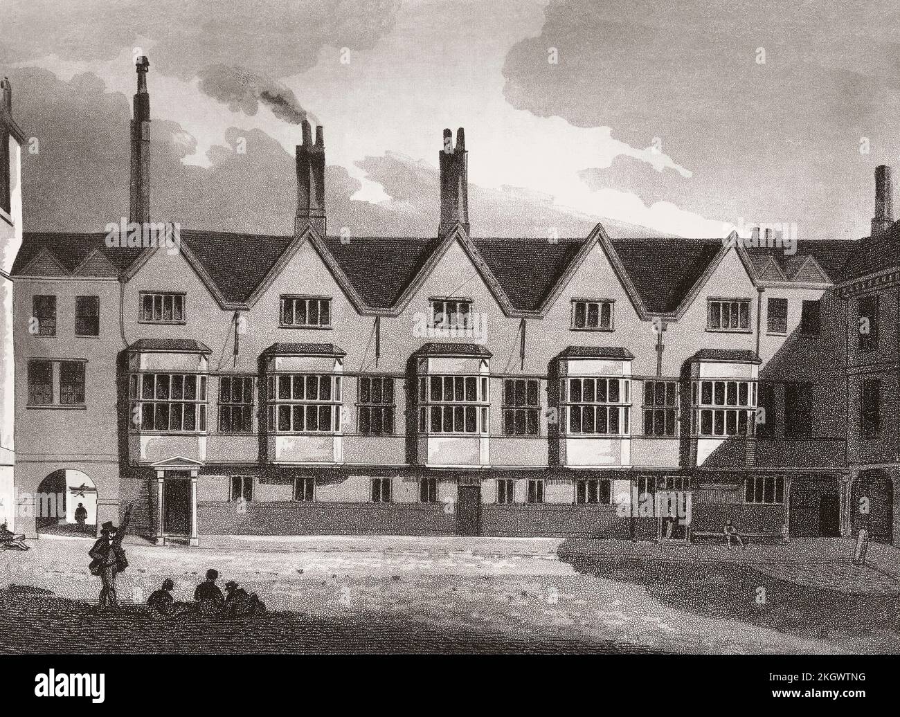 New Palace Yard, Westminster, London, UK, 1808 Stock Photo - Alamy