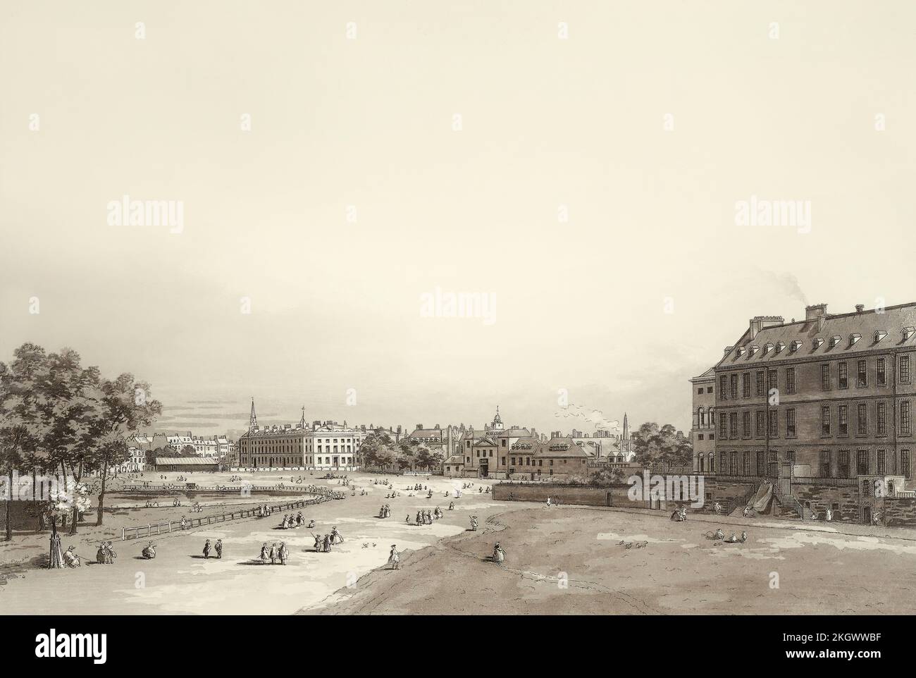 The Old Horse Guards from St James Park, London, UK, 1749 Stock Photo ...