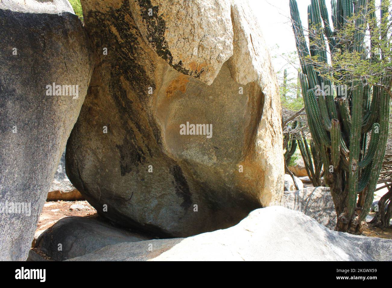Large boulder, Casibari Rock Formation, Aruba Stock Photo - Alamy