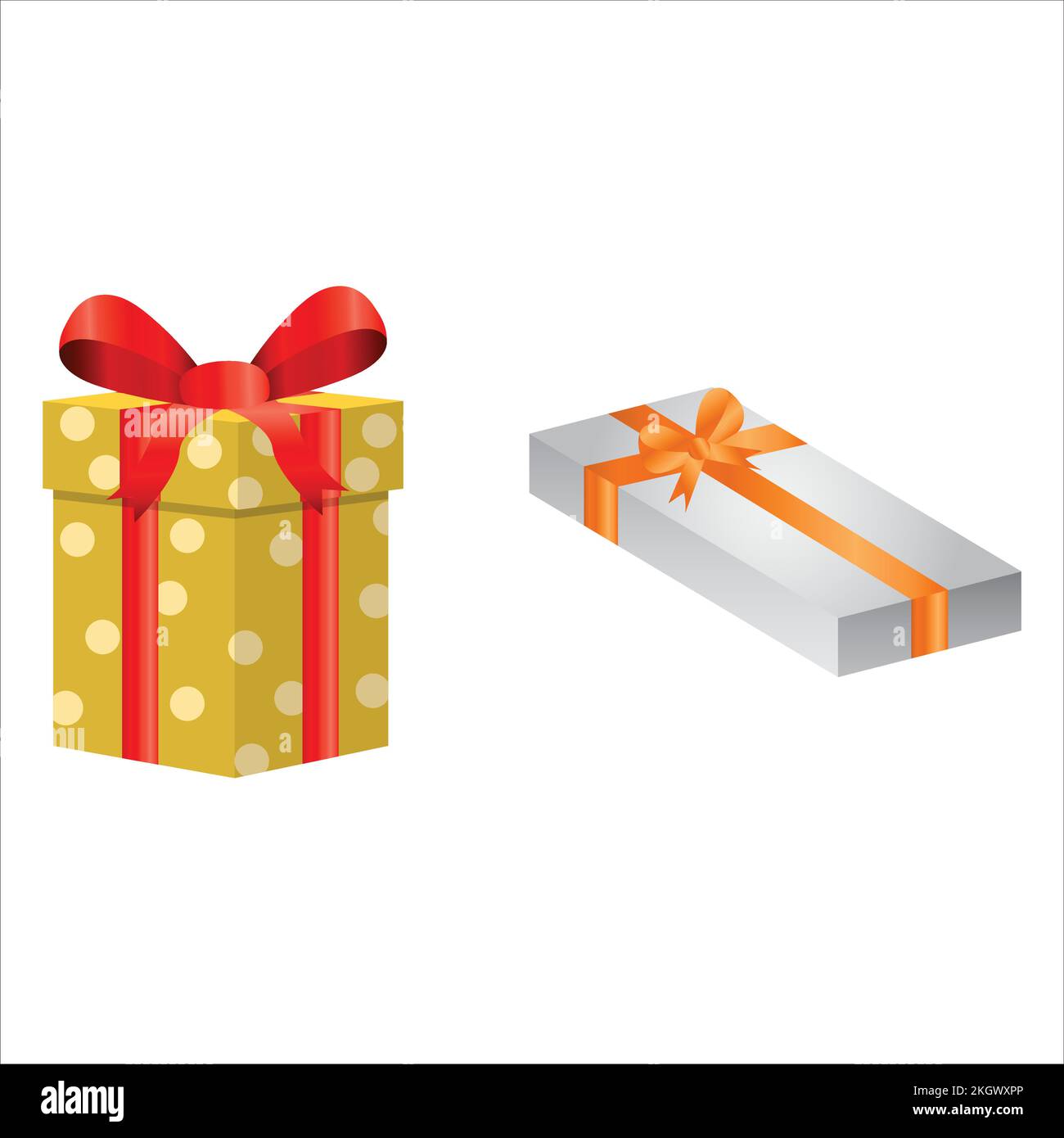 Christmas set of gifts vector design on a white background. Gift box ...