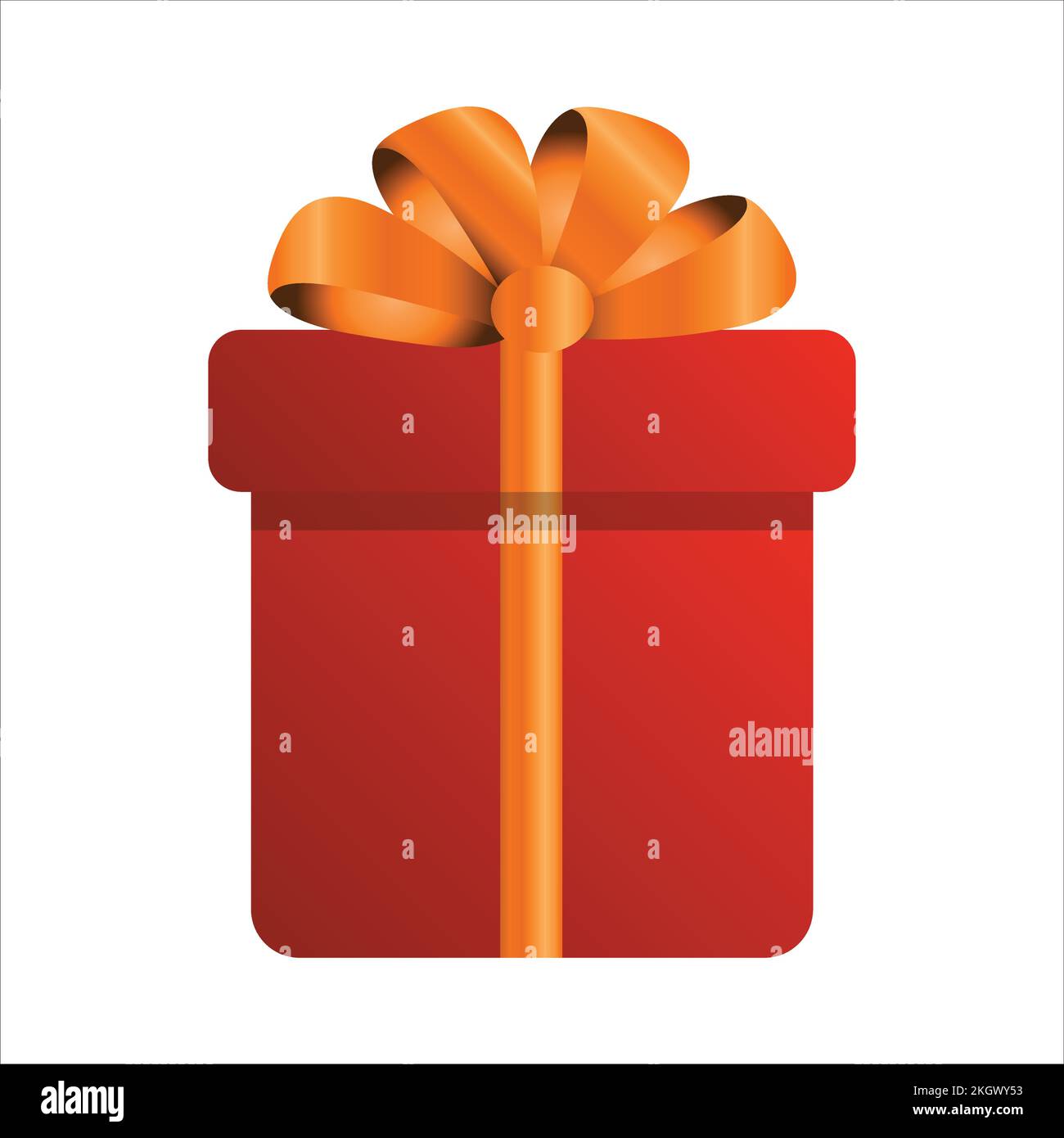 Christmas gift vector design on a white background. Round gift box ...