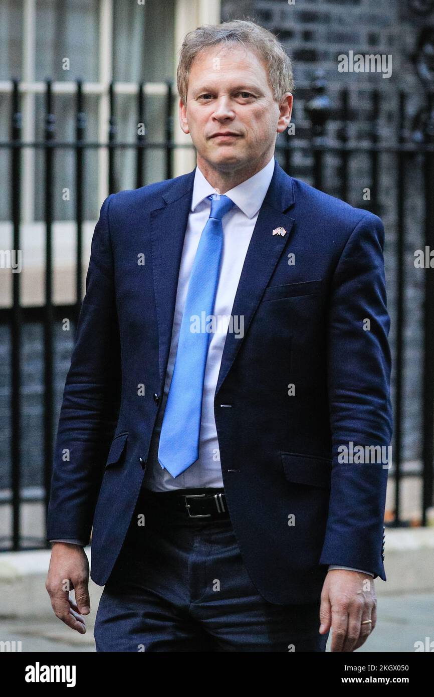 Westminster, London, UK. 23rd Nov, 2022. Grant Shapps, MP, Secretary of ...