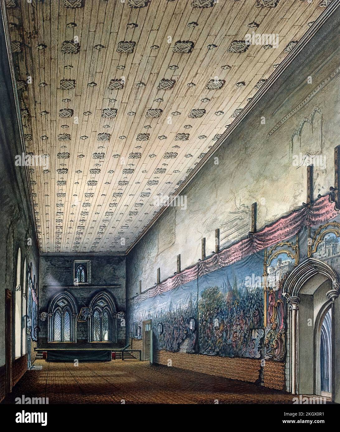 Painted Chamber, part of the medieval Palace of Westminster ...