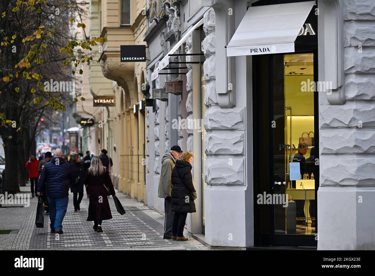 Paris Street in Prague (pictured on 23 November 2022) has for the first ...