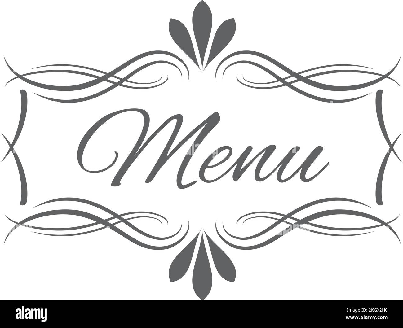 Elegant menu header. Decorative vintage classic element Stock Vector ...