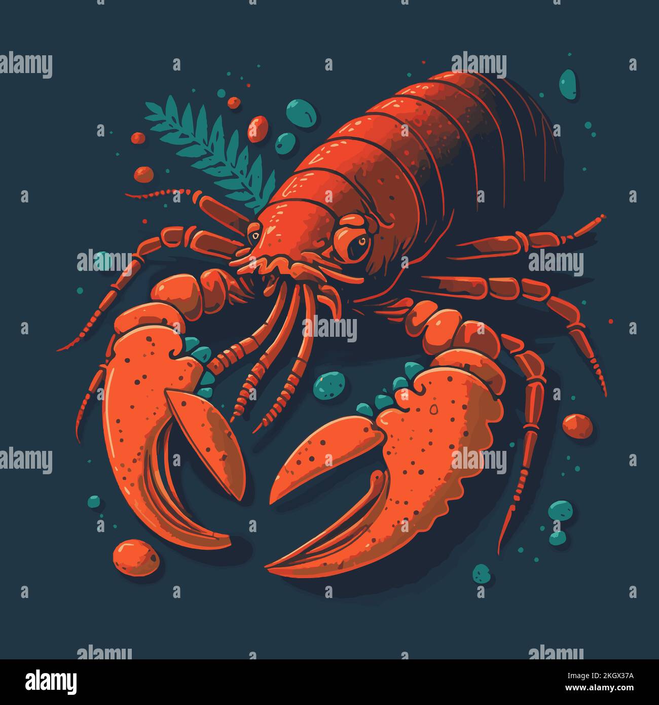 Fish shop lobster Stock Vector Images - Alamy