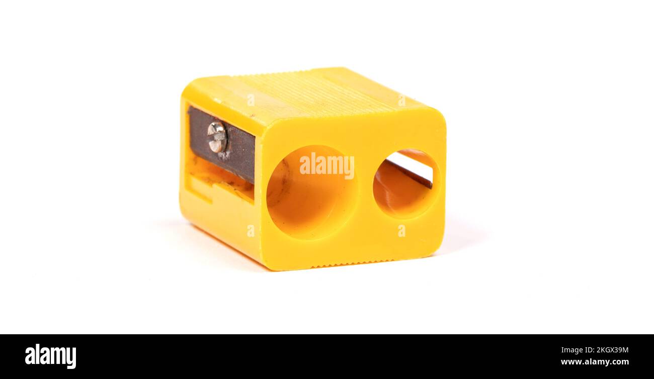 Yellow pencil sharpener hi-res stock photography and images - Alamy