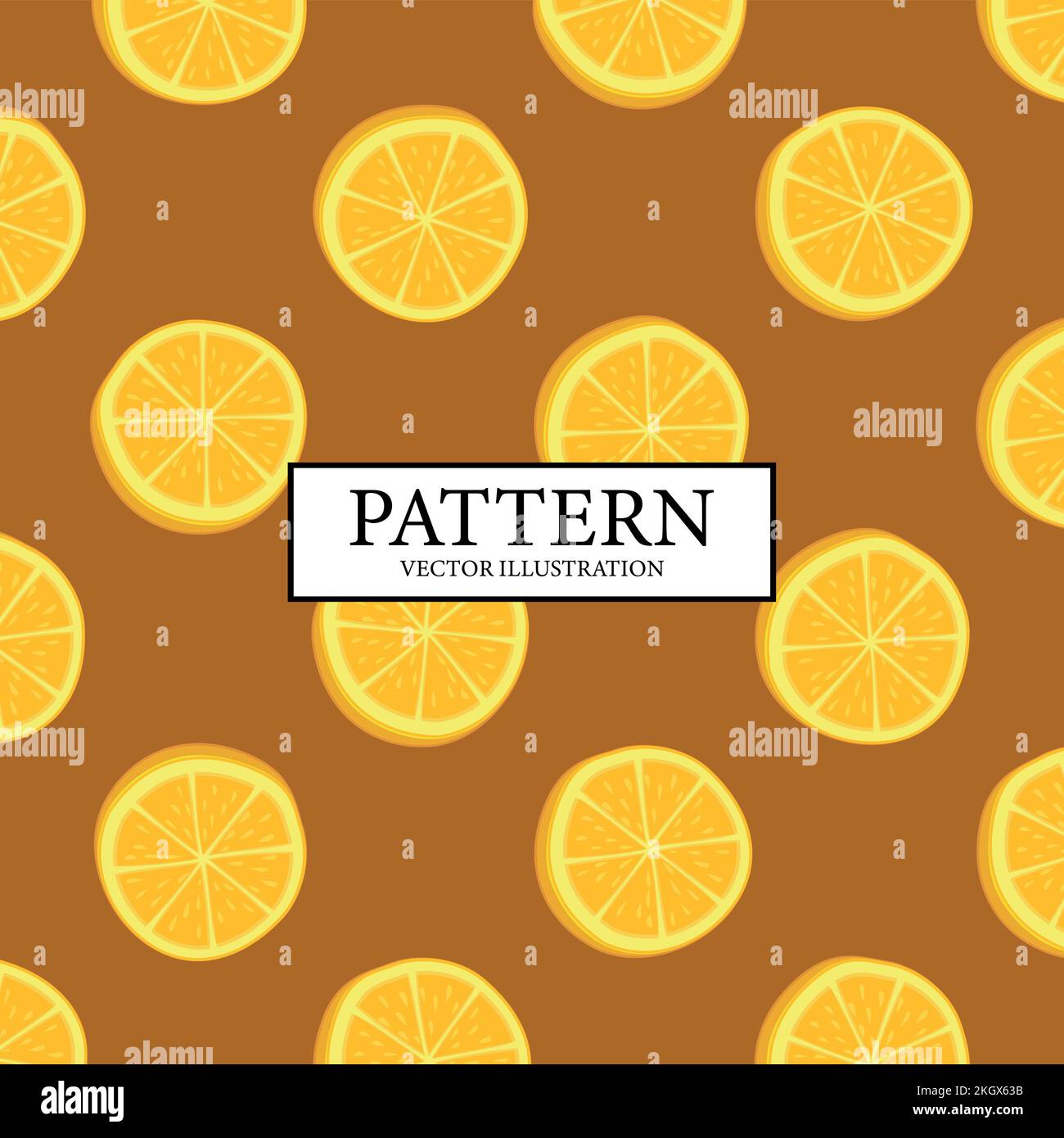 Pattern background of fresh orange orange slices - Vector illustration ...