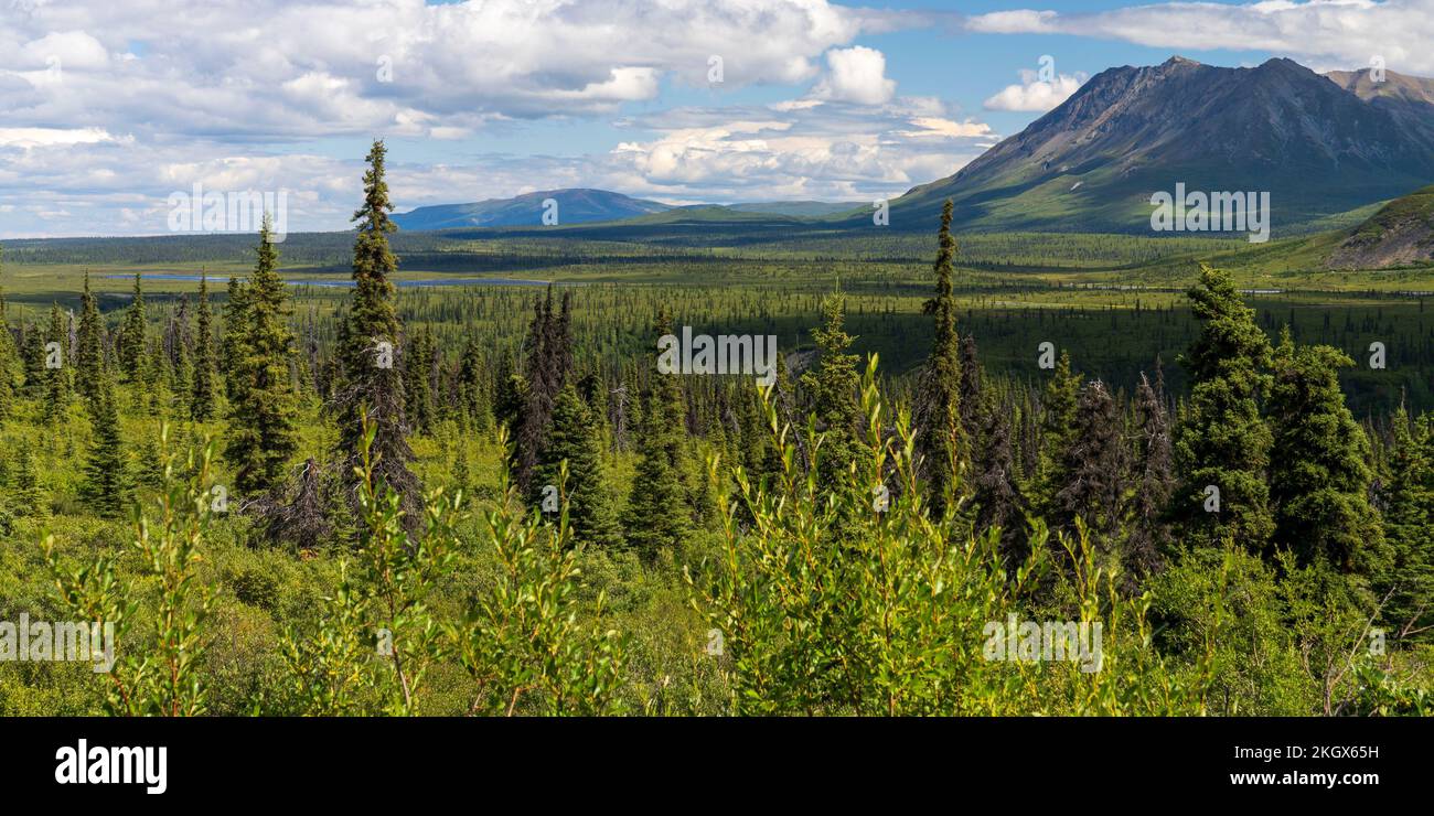 A scenic shot of the Chugach Mountain range in Valdez, Alaska Stock ...