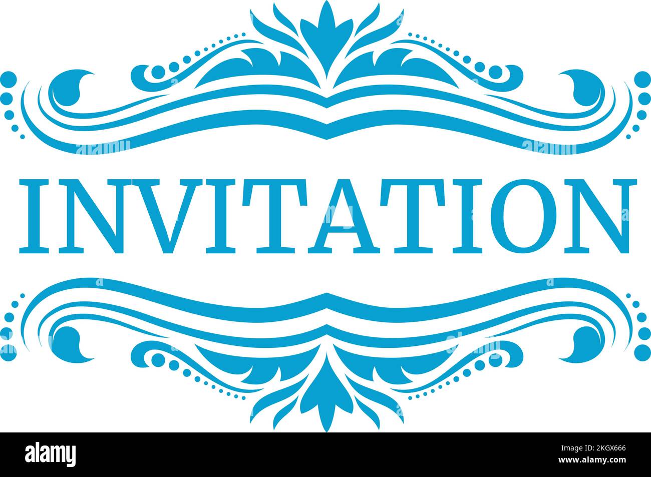 Invitation decorative header. Calligraphic vintage wedding card element ...