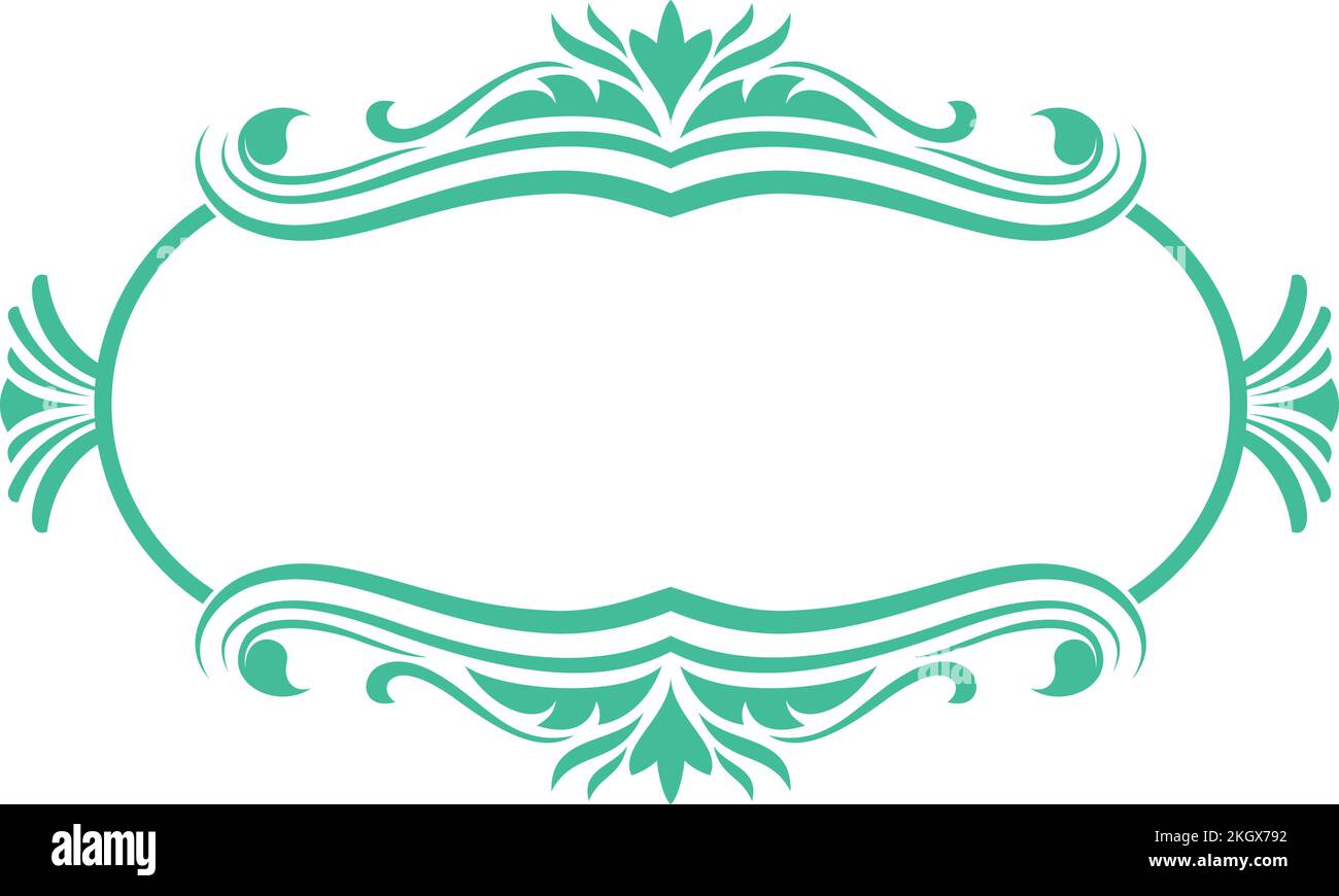 Calligraphic text frame. Flourish filigree vintage border Stock Vector ...