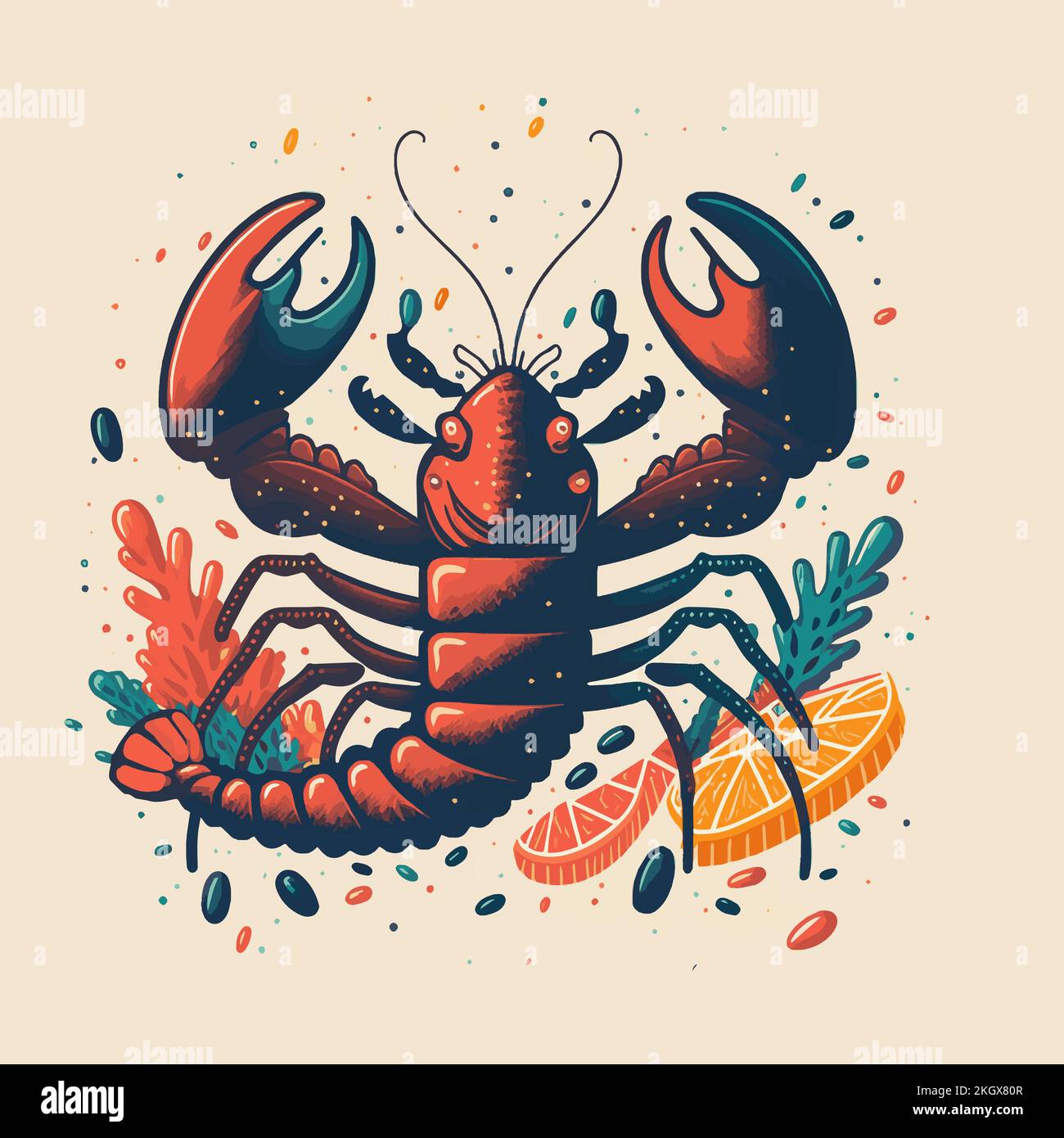 Lobster silhouette hi-res stock photography and images - Alamy