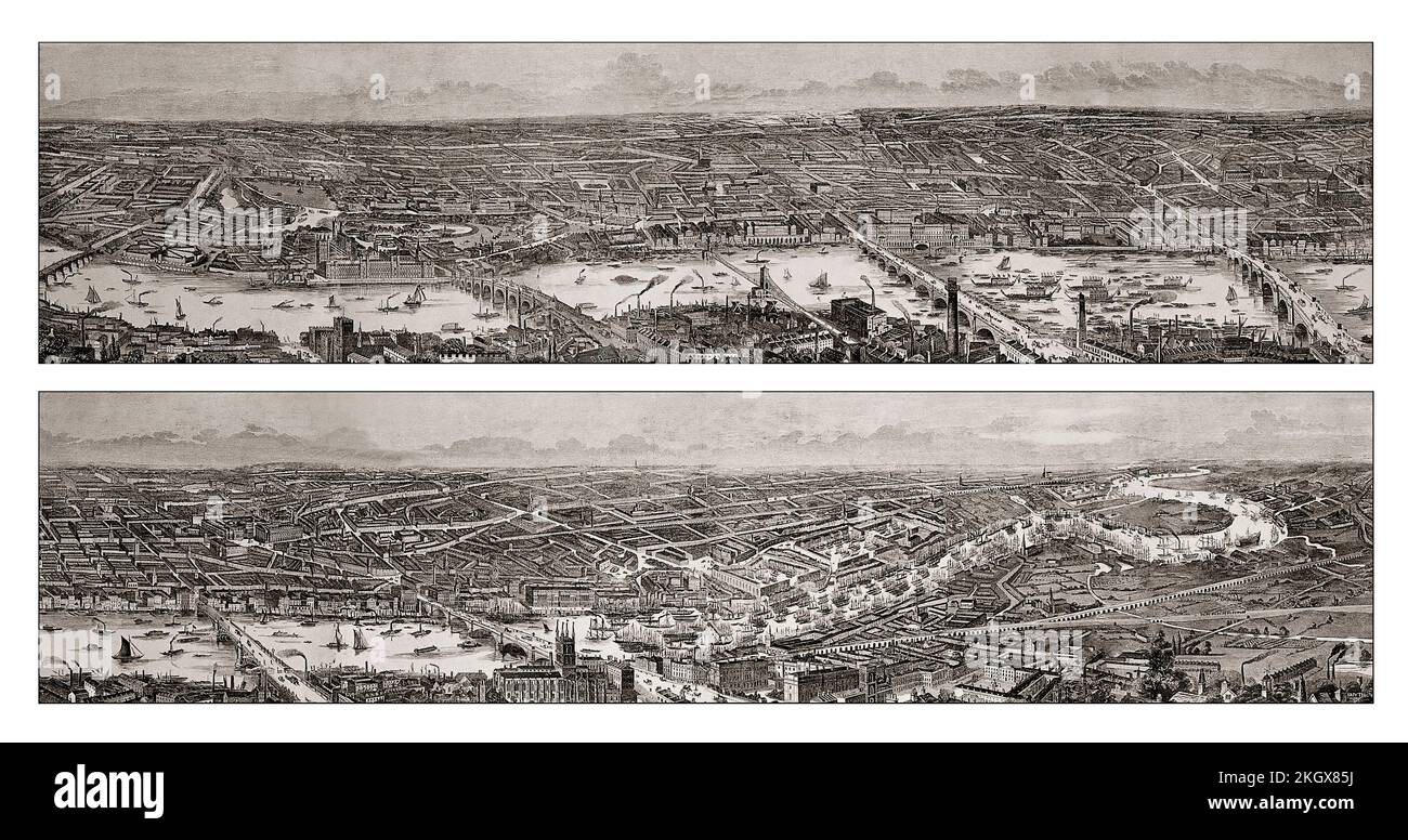 Birds eye view london Cut Out Stock Images & Pictures - Alamy