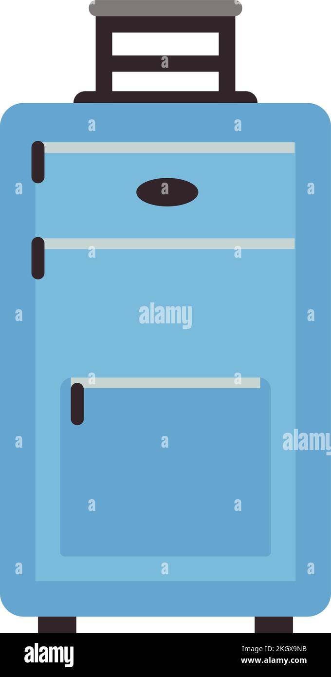 Blue travel suitcase. Wheeled bag flat icon Stock Vector Image & Art ...