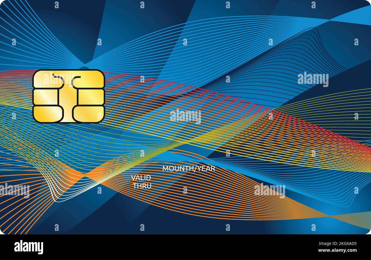 Credit card blank mockup. Plastic chip money Stock Vector Image & Art ...