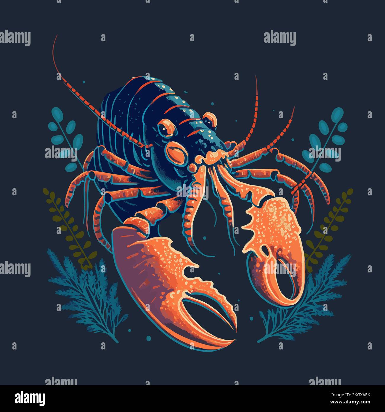 Fish shop lobster Stock Vector Images - Alamy