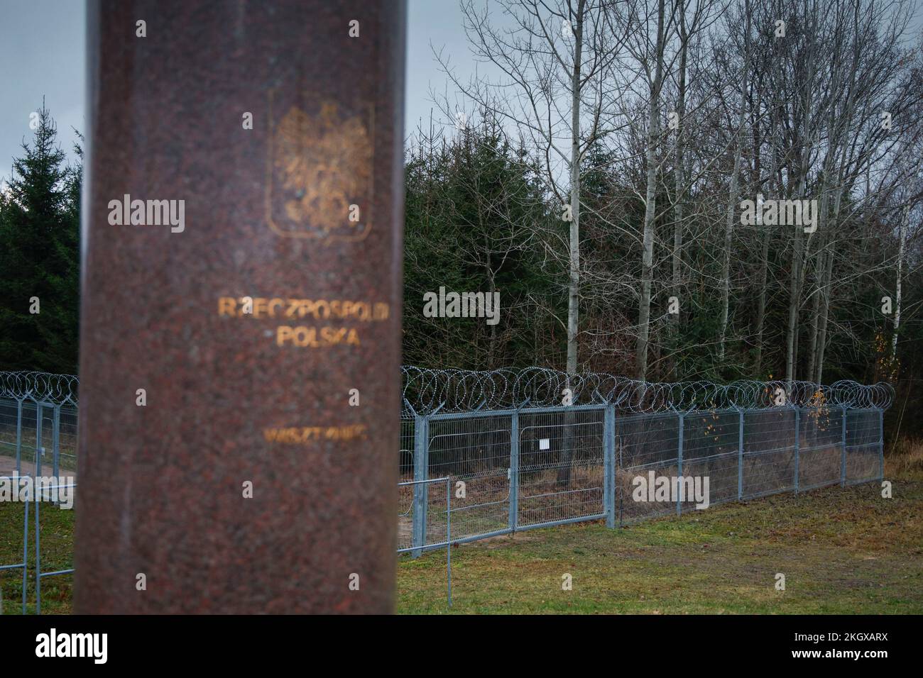 Fences are seen near the three country border point, where the borders ...