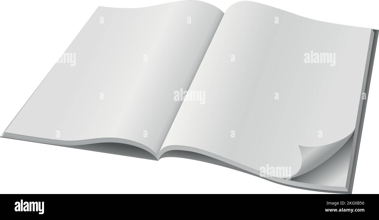 Realistic paper pages mockup Cut Out Stock Images & Pictures - Alamy