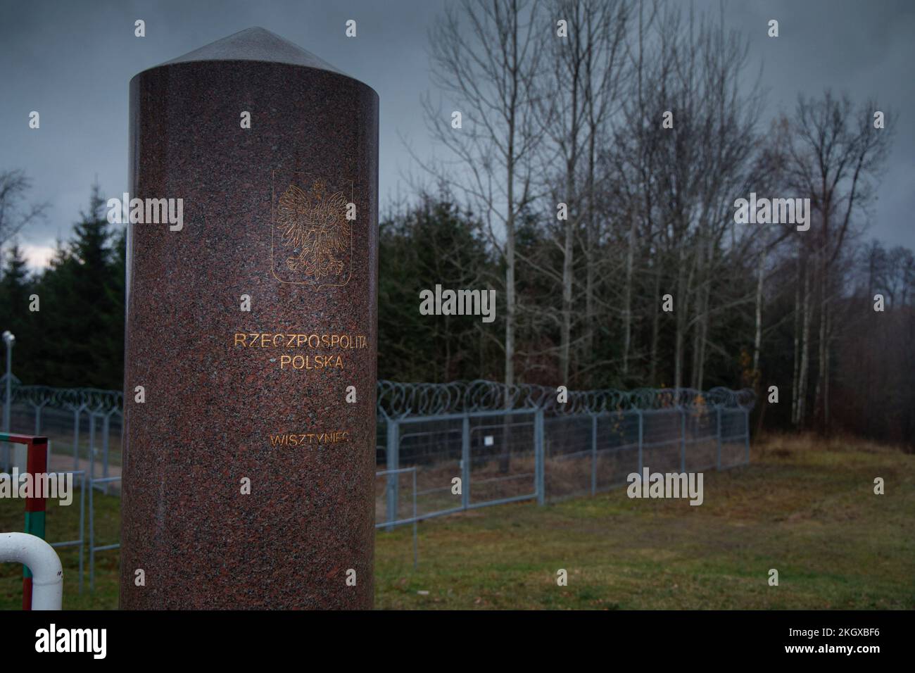 Fences are seen near the three country border point, where the borders ...