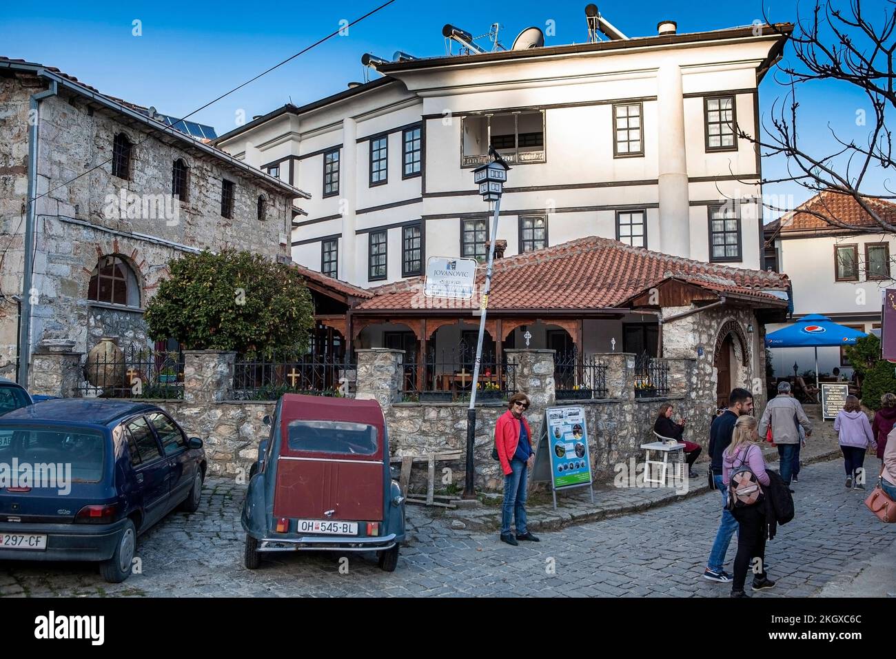City of Ohrid, old town, North Macedonia, Balkans, Eastern Europe Stock ...