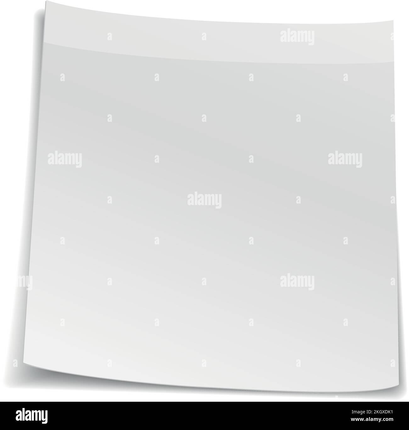 White paper note mockup. Realistic square sheet Stock Vector Image ...