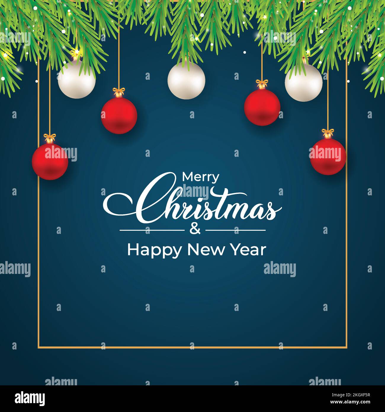 Glowing holiday lights pine Stock Vector Images - Alamy