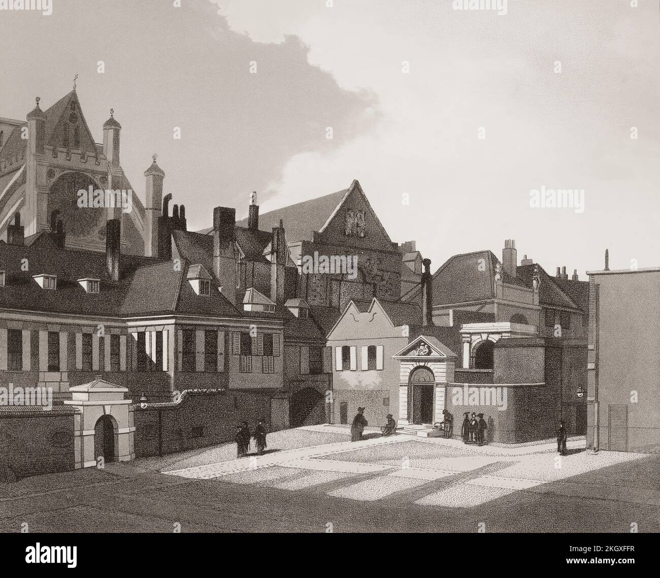 The cloisters of westminster abbey central london hi-res stock ...