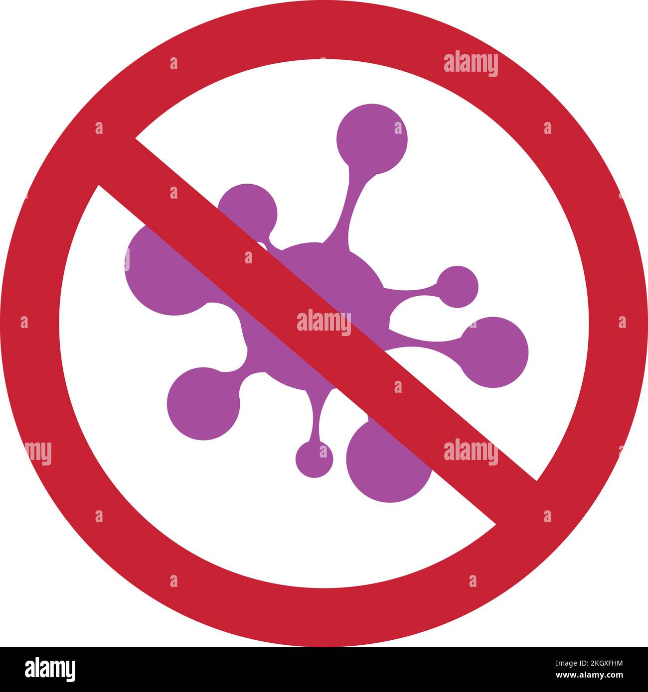 Anti virus symbol. No infection icon. Disease free sign Stock Vector ...