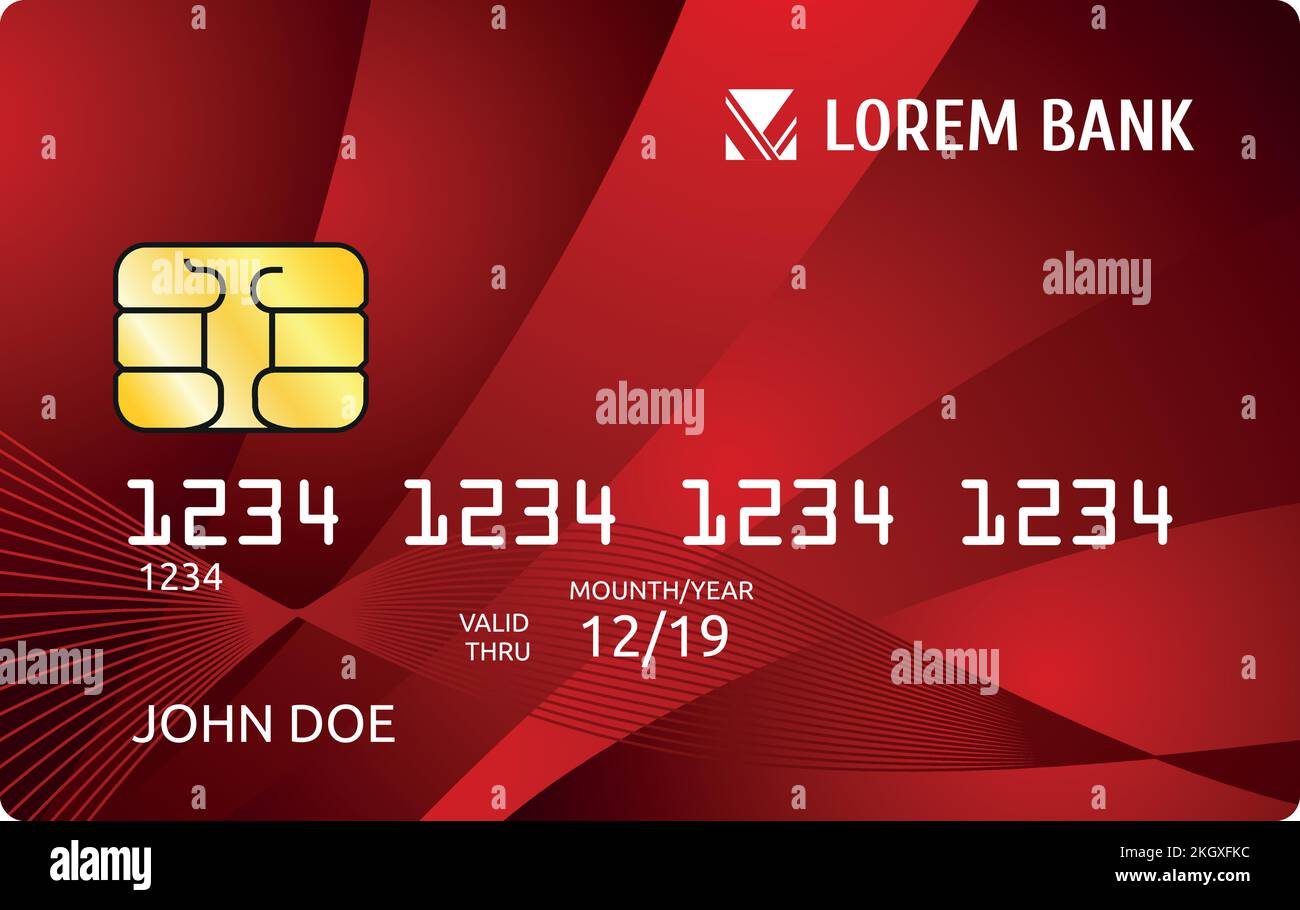 Bank card realistic template. Plastic banking credit Stock Vector Image ...