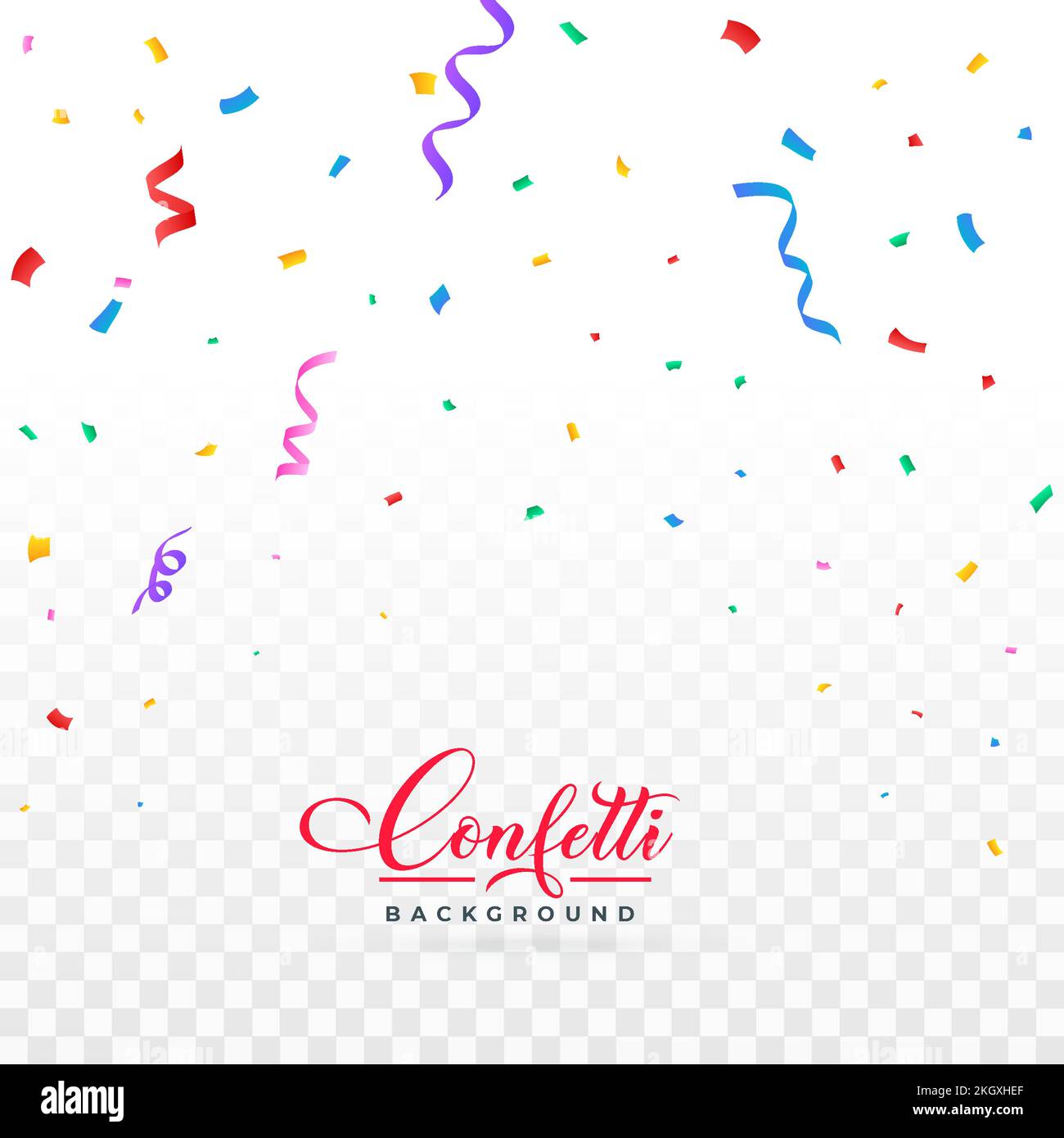 Realistic multicolored confetti vector for the festival. Simple confetti falling background ...