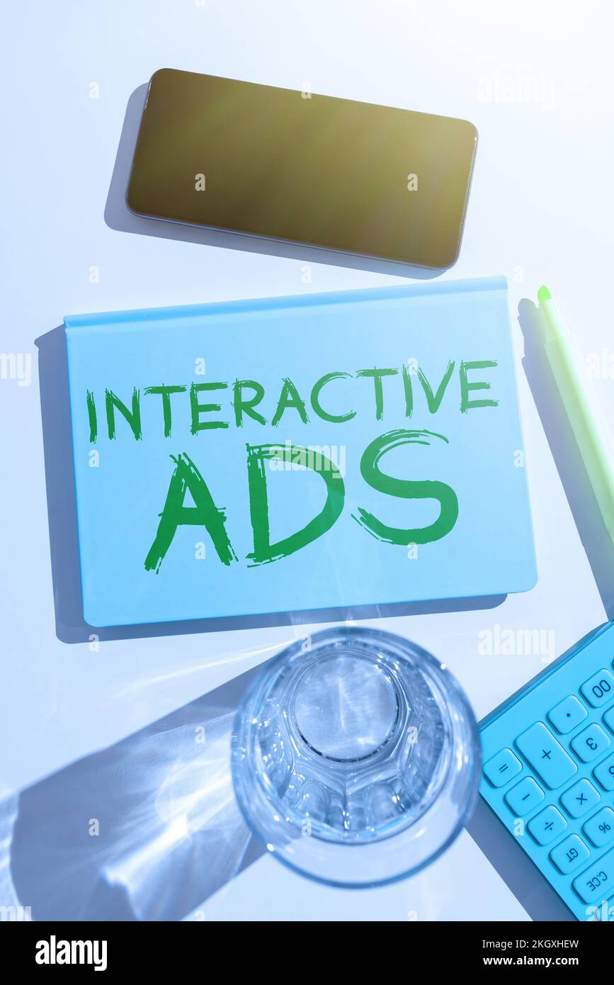 Text showing inspiration Interactive Ads. Internet Concept uses ...