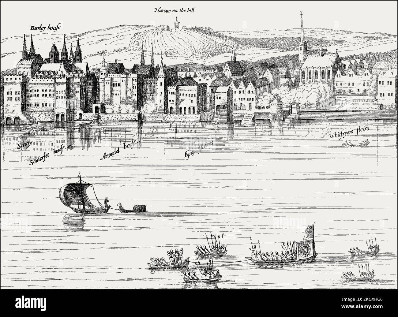 View of Westminster, London, England, ca 1570 Stock Photo - Alamy