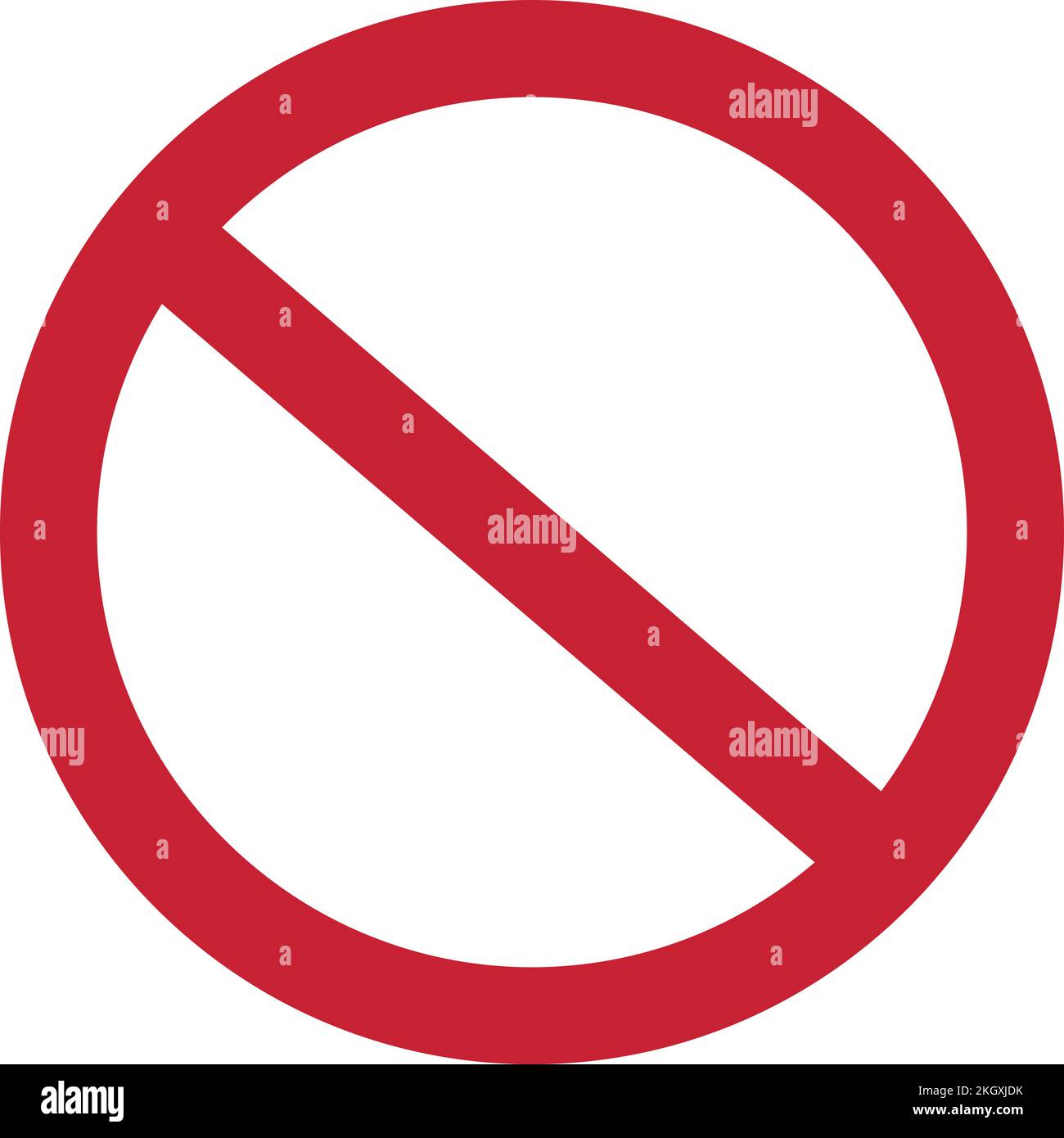 Red forbidden sign. No symbol. Prohibited icon Stock Vector Image & Art ...