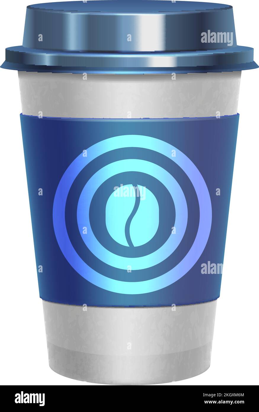 Coffee cup mockup. Disposable paper drink container Stock Vector Image ...