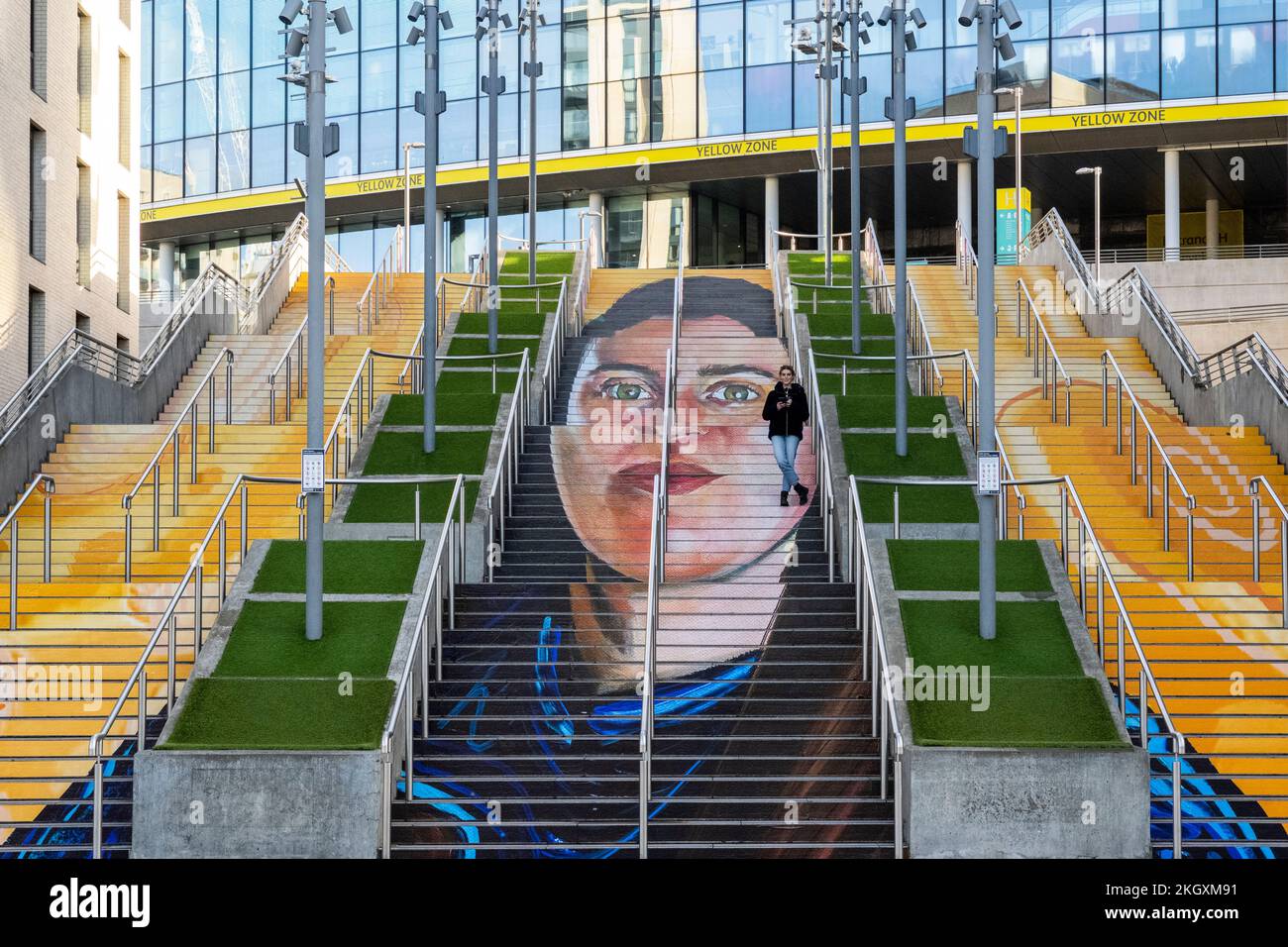 London, UK. 23 November 2022. A distinctive artwork by artist Charlotte ...