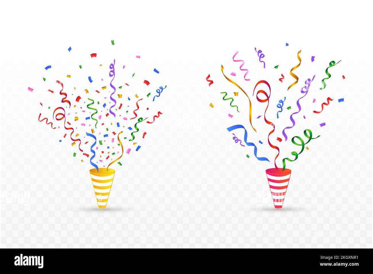 Confetti illustration for the festival background. Colorful party cap ...