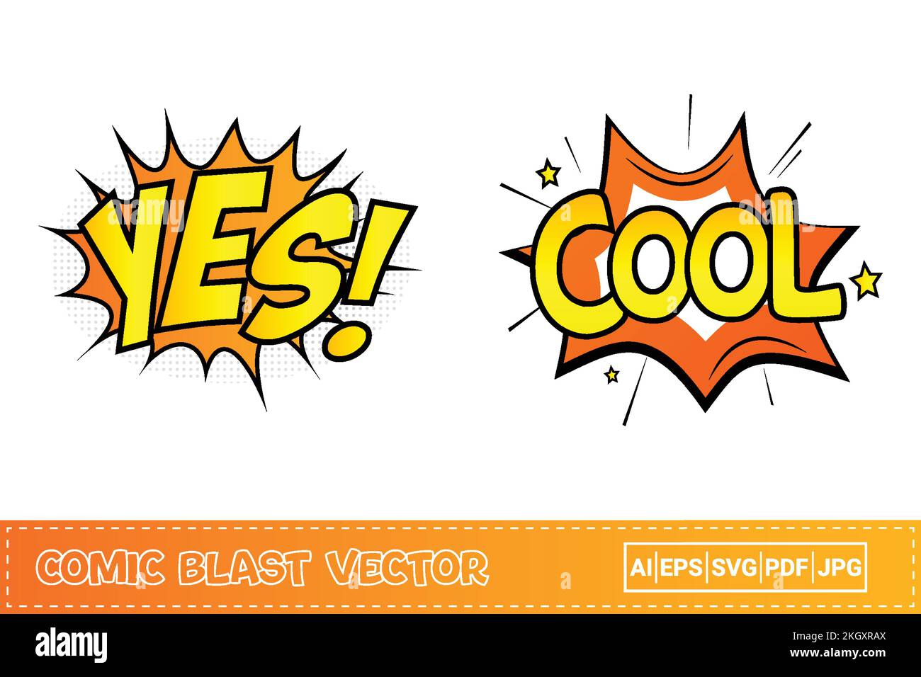 Yes, comic explosion with orange and yellow color. Cool, a comic blast ...