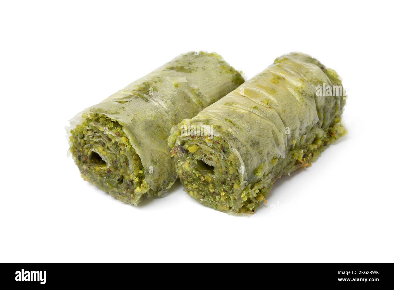 Traditional Syrian cookies stuffed with pistachio nuts isolated on ...