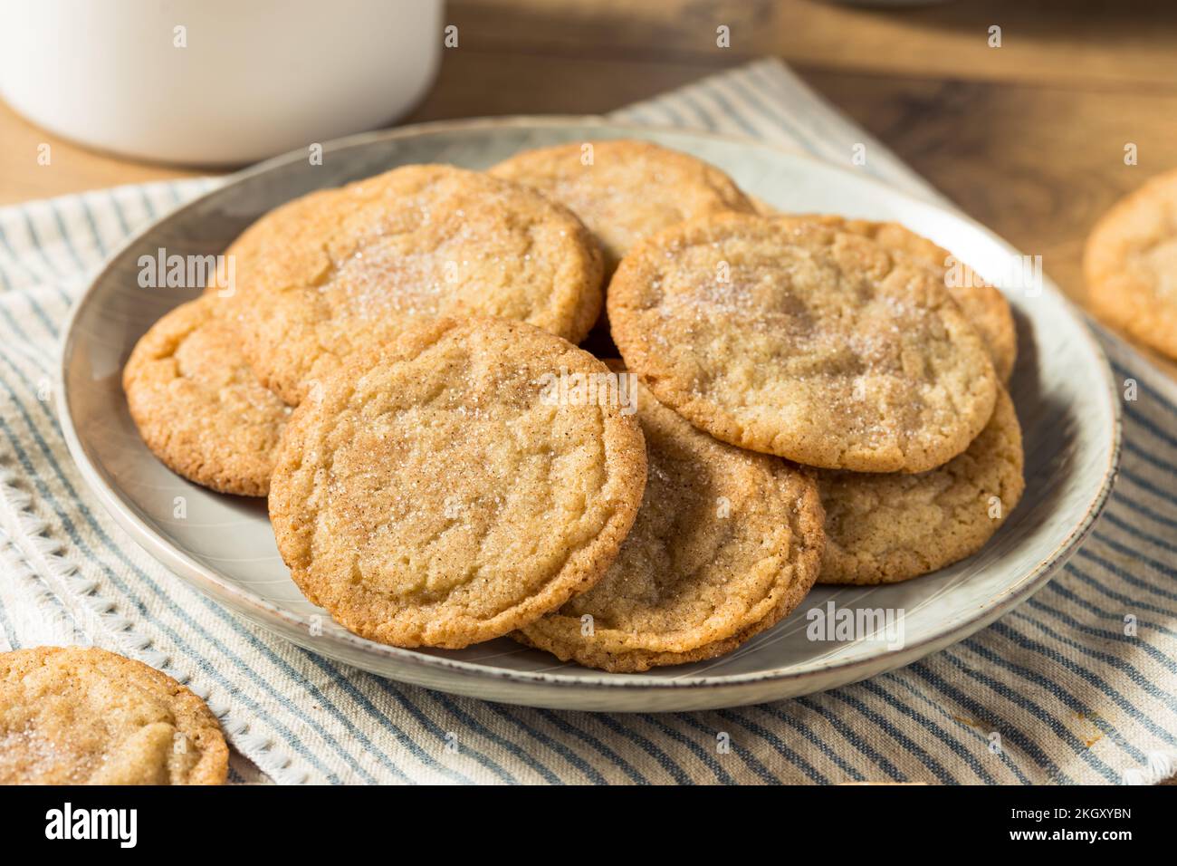 Homemade Organic Snickerdoodle Cookies on a Plate Stock Photo - Alamy