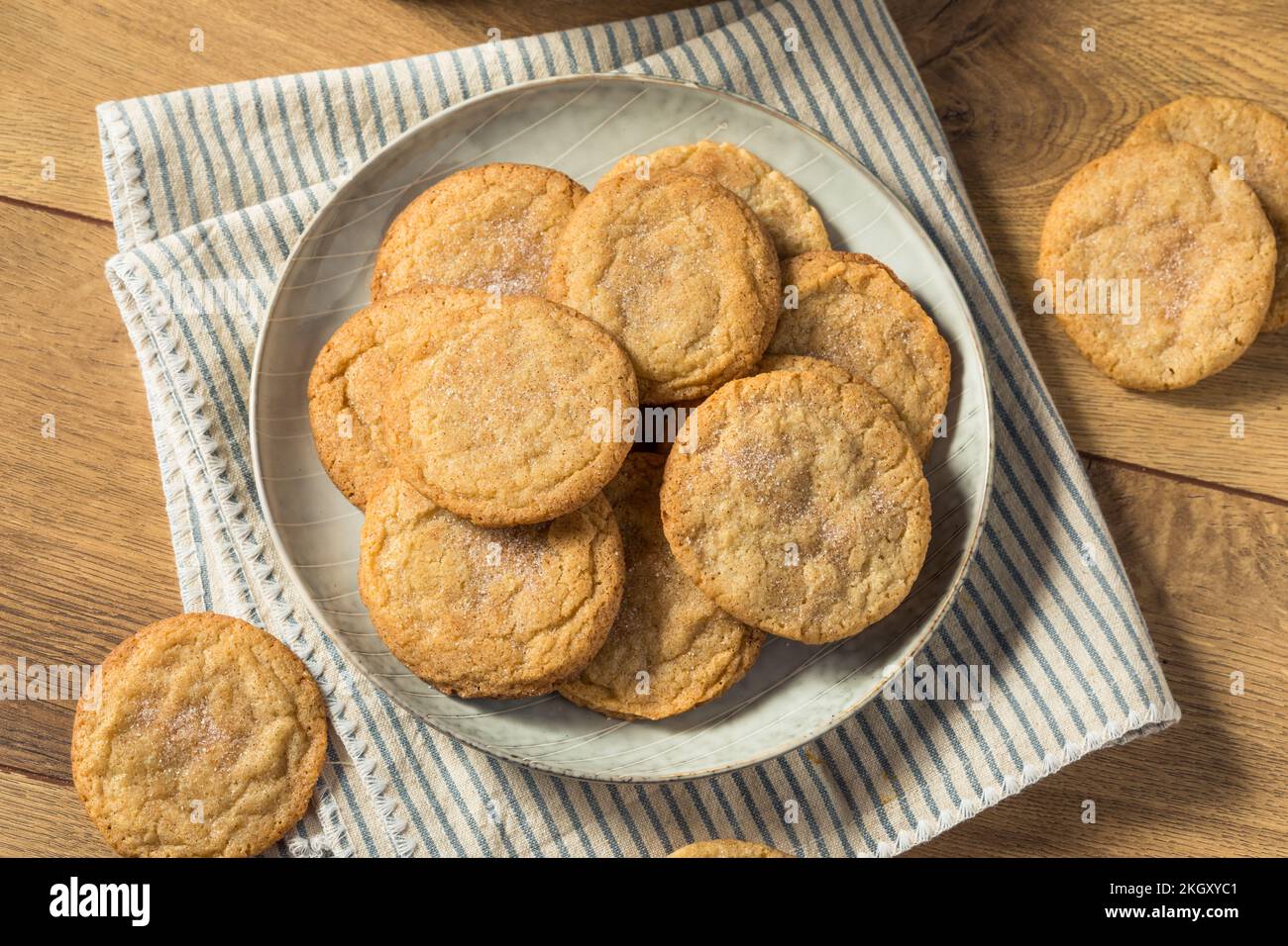 Homemade Organic Snickerdoodle Cookies on a Plate Stock Photo - Alamy
