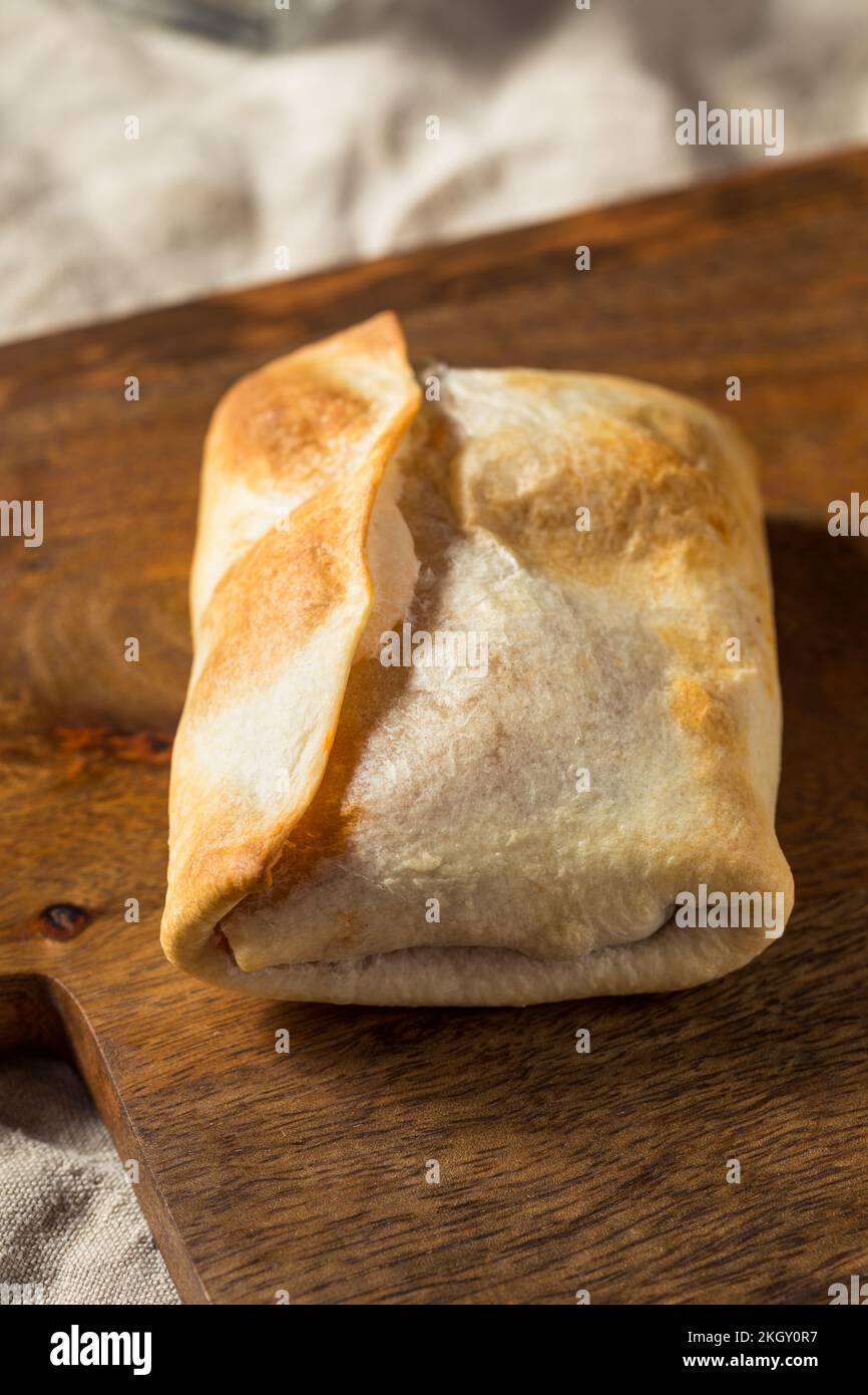 Homemade Fast Food PIzza Puff Pocket with Cheese and Meat Stock Photo ...