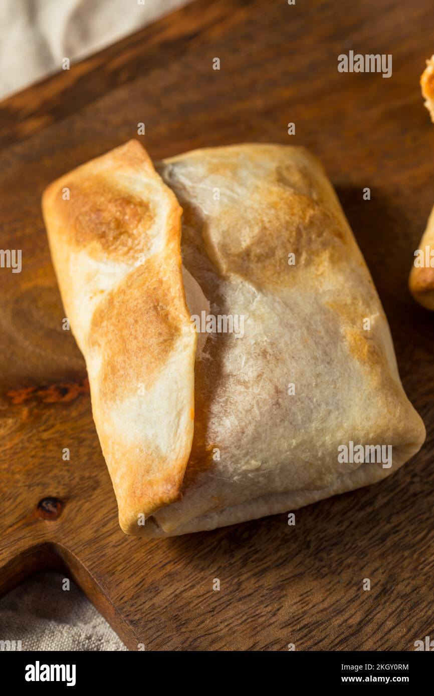 Homemade Fast Food PIzza Puff Pocket with Cheese and Meat Stock Photo ...