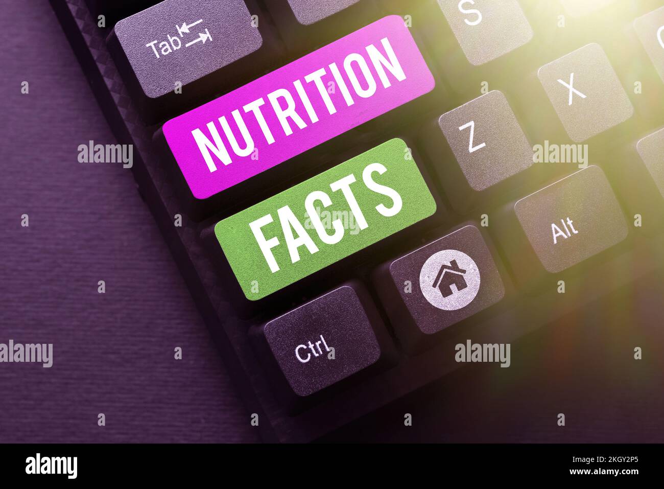Text caption presenting Nutrition Facts. Business showcase detailed ...